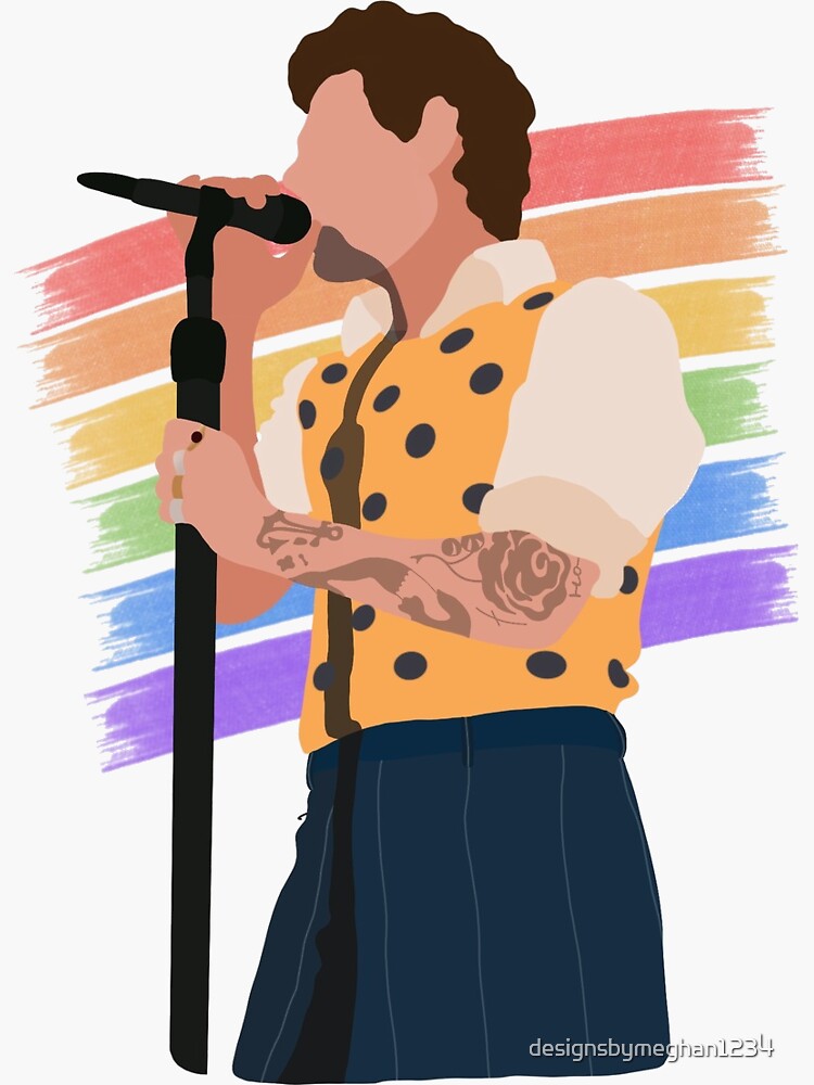 "harry styles singing - pride!" Sticker for Sale by meghan-mcgorty ...