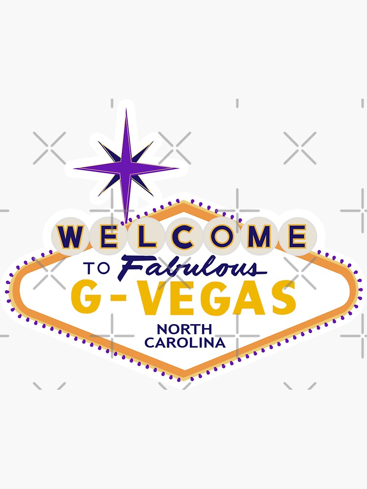 "G- Vegas (Greenville, NC) Sign" Sticker for Sale by wtreadaway | Redbubble