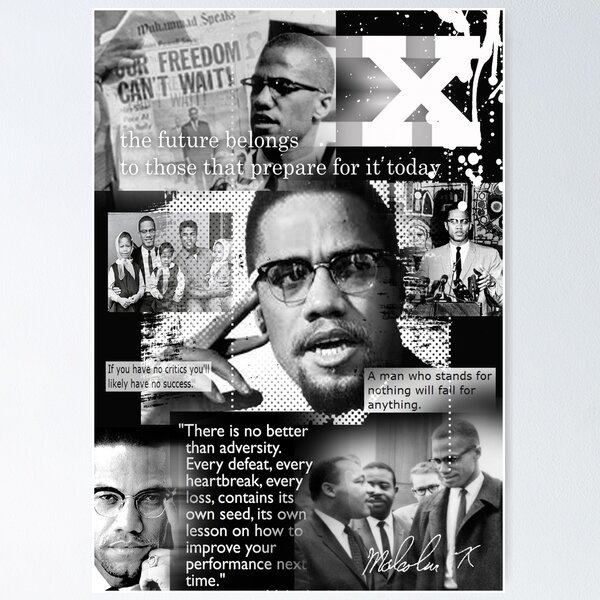 "malcome x" Poster for Sale by arteology | Redbubble