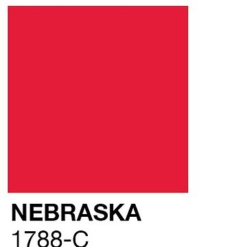 "Nebraska Pantone Swatch" Sticker for Sale by ktp100 | Redbubble