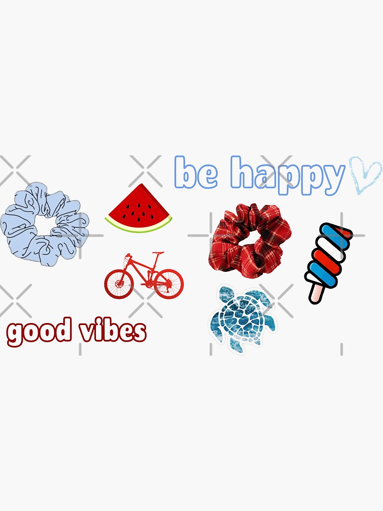 "Red White and Blue Sticker Pack" Sticker for Sale by gracewhitman3 ...