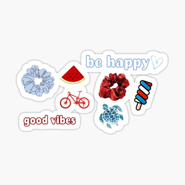 "Red White and Blue Sticker Pack" Sticker for Sale by gracewhitman3 ...