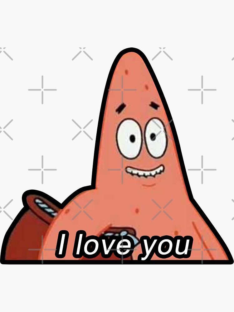 "Patrick Star I Love You" Sticker for Sale by Shores-Store | Redbubble