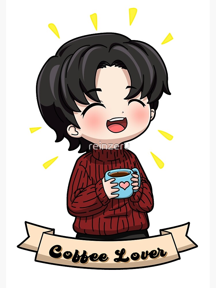 "COFFEE LOVER ANIME CHIBI" Poster by reinzeru | Redbubble