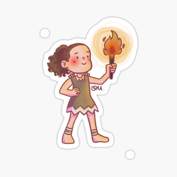 "Zazzalil - Firebringer STARKID" Sticker for Sale by meowlody | Redbubble