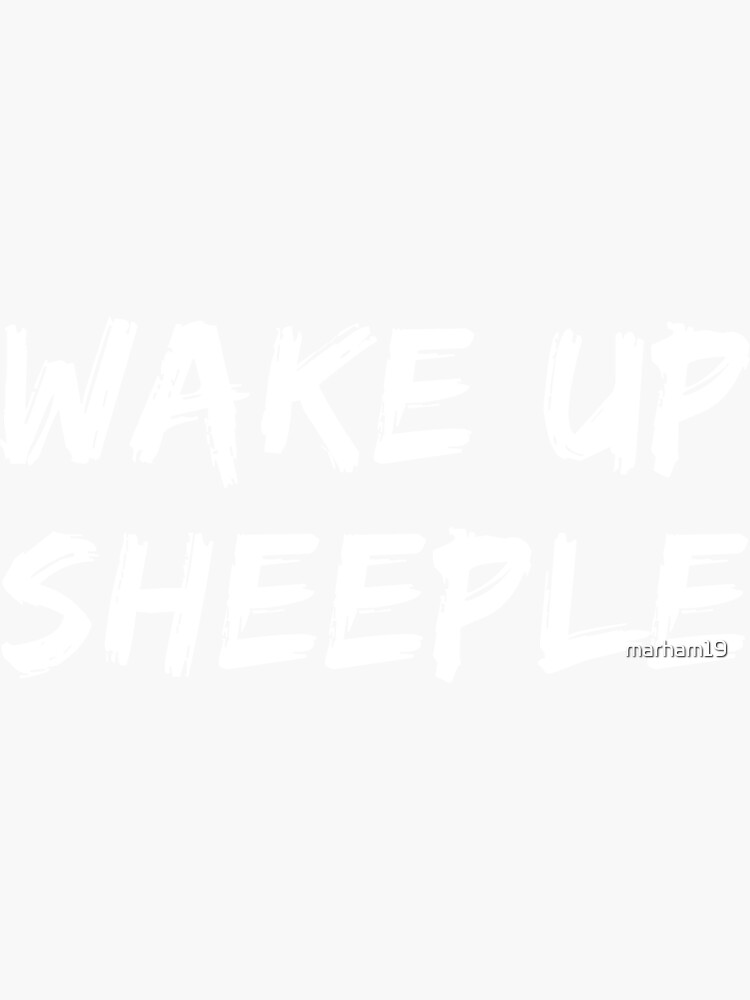 "Wake Up Sheeple Funny Covid-19 Sheep Covid19 Coronavirus" Sticker for ...
