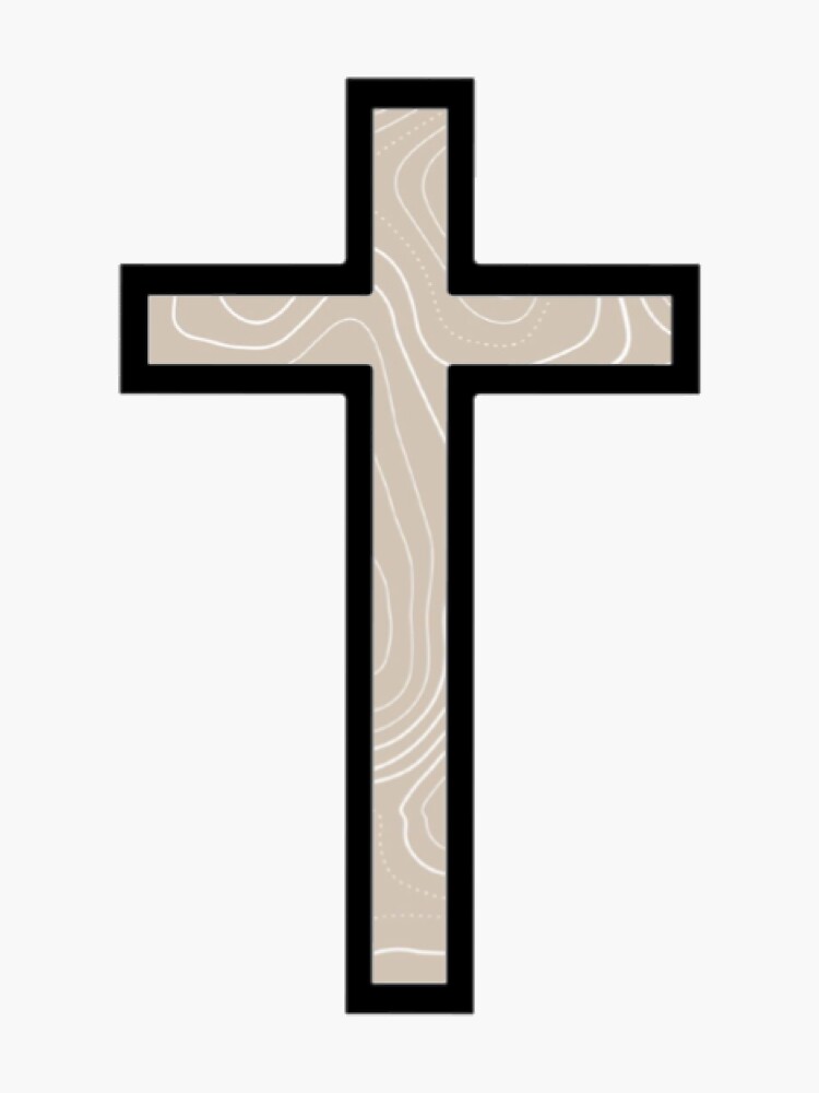 "Wavy Line Print Cross Design" Sticker for Sale by baileyratcliff ...