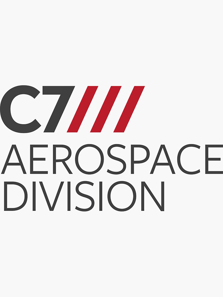 "C7 Aerospace Division" Sticker for Sale by meapineapple | Redbubble