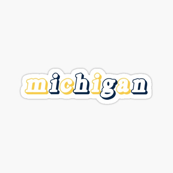 "Michigan" Sticker for Sale by olivia918 | Redbubble