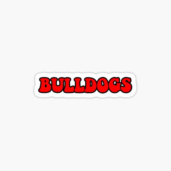 "red bulldogs with black outline" Sticker for Sale by laurennassii ...