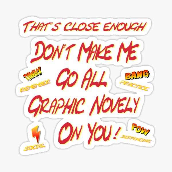 "Remember Social Distancing Comic Book Style Pop Culture" Sticker by ...