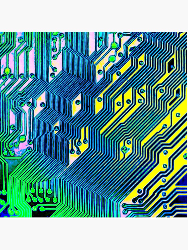 "Psychedelic Computer Circuit Board" Art Board Print for Sale by ...
