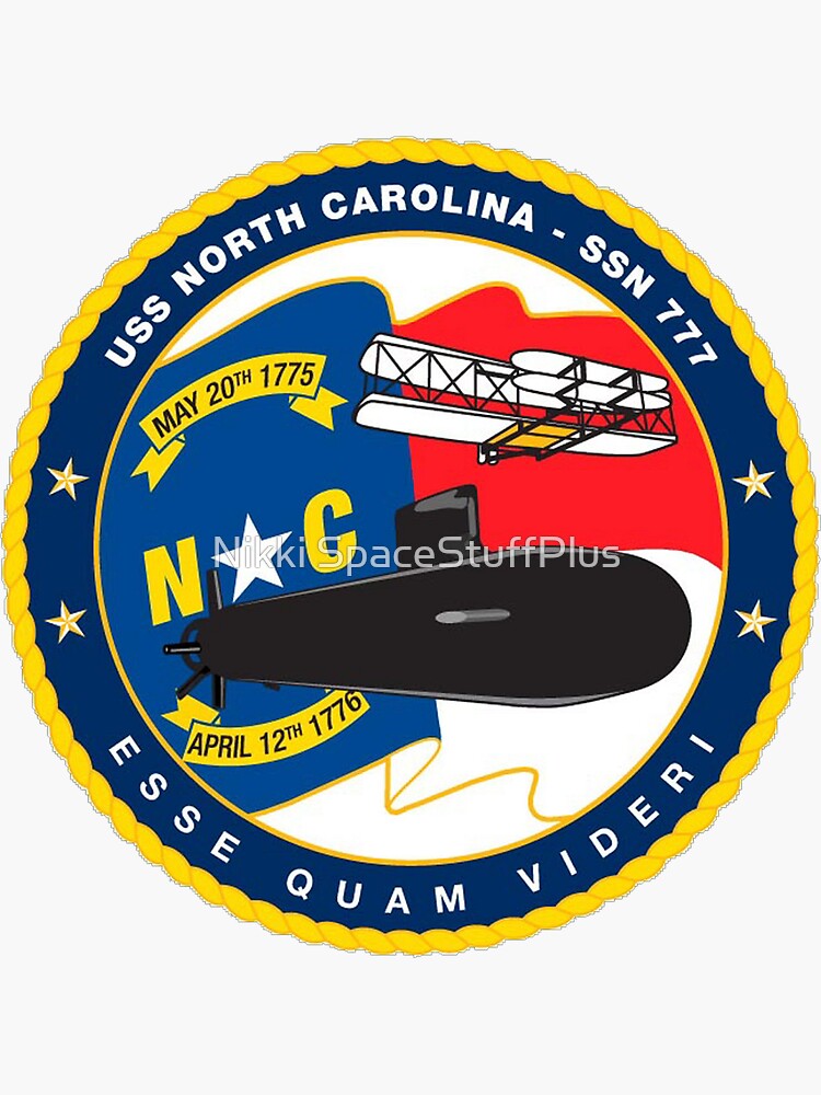 "SSN-777 USS North Carolina" Sticker for Sale by Spacestuffplus | Redbubble