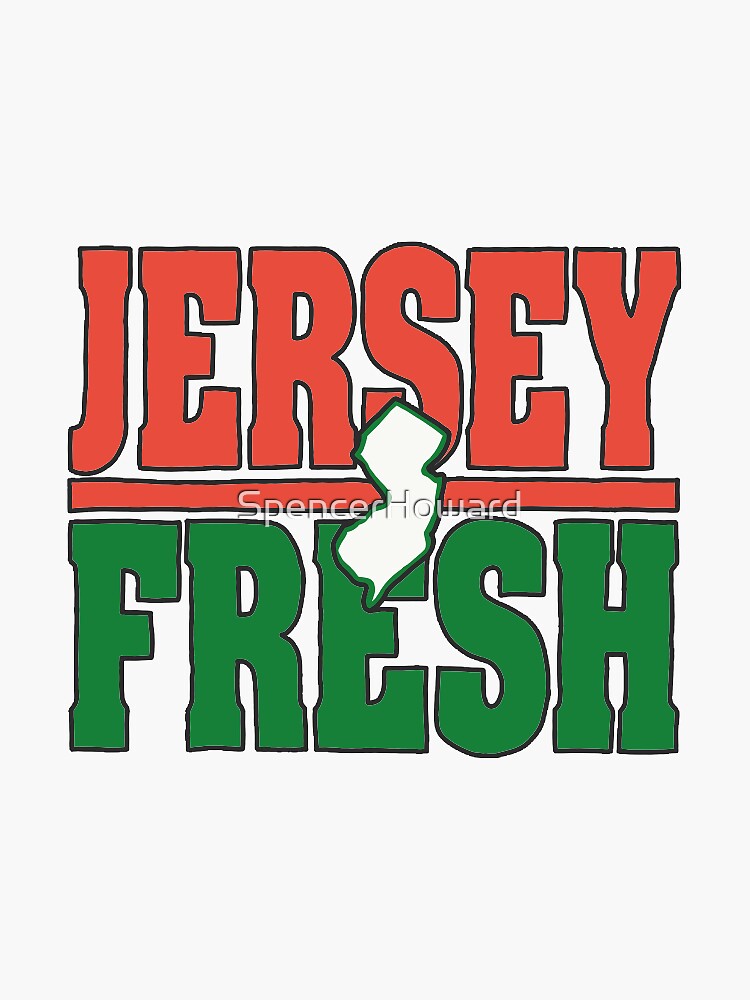 "Jersey Fresh New Jersey Graphic" Sticker for Sale by SpencerHoward ...