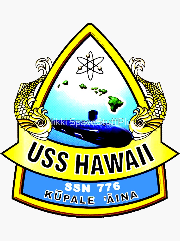"SSN-776 USS Hawaii Crest" Sticker for Sale by Spacestuffplus | Redbubble
