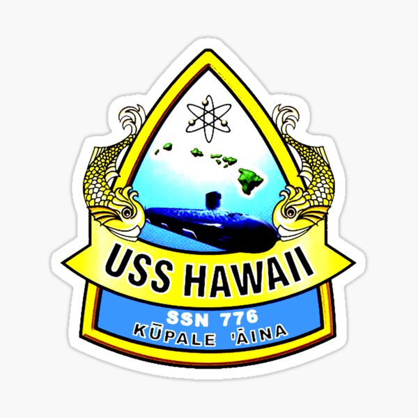 "SSN-776 USS Hawaii Crest" Sticker for Sale by Spacestuffplus | Redbubble