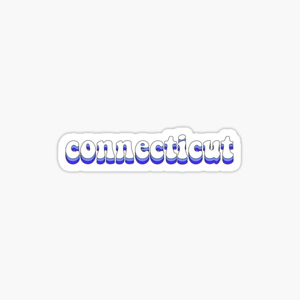 "Connecticut" Sticker by phoebes-designs | Redbubble