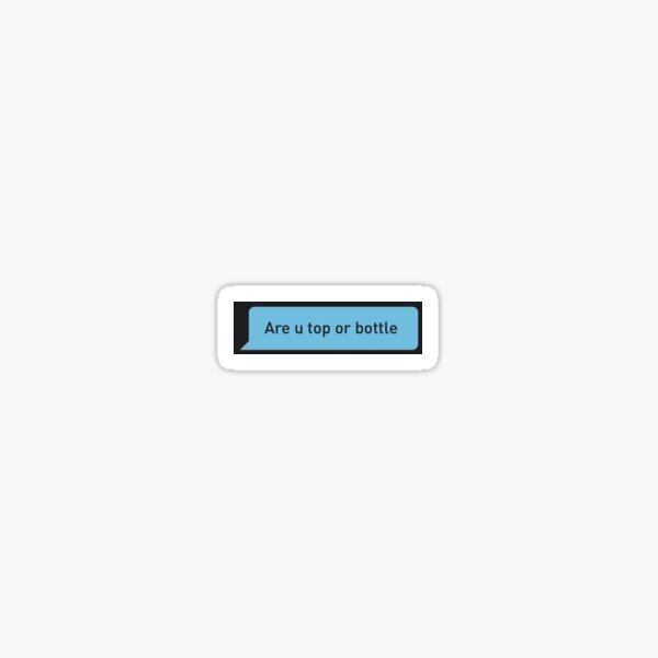"top or bottom cursed text image" Sticker for Sale by royalbaby | Redbubble
