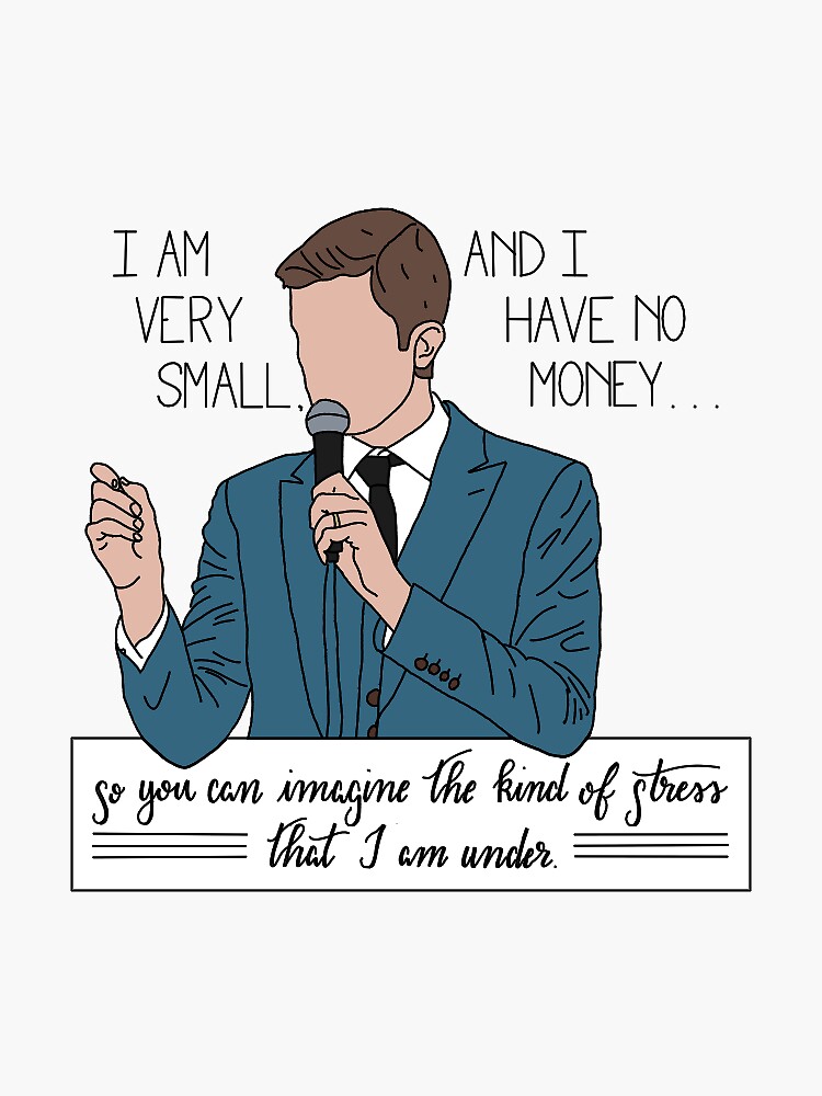 "I am very small" Sticker for Sale by TayBreann | Redbubble