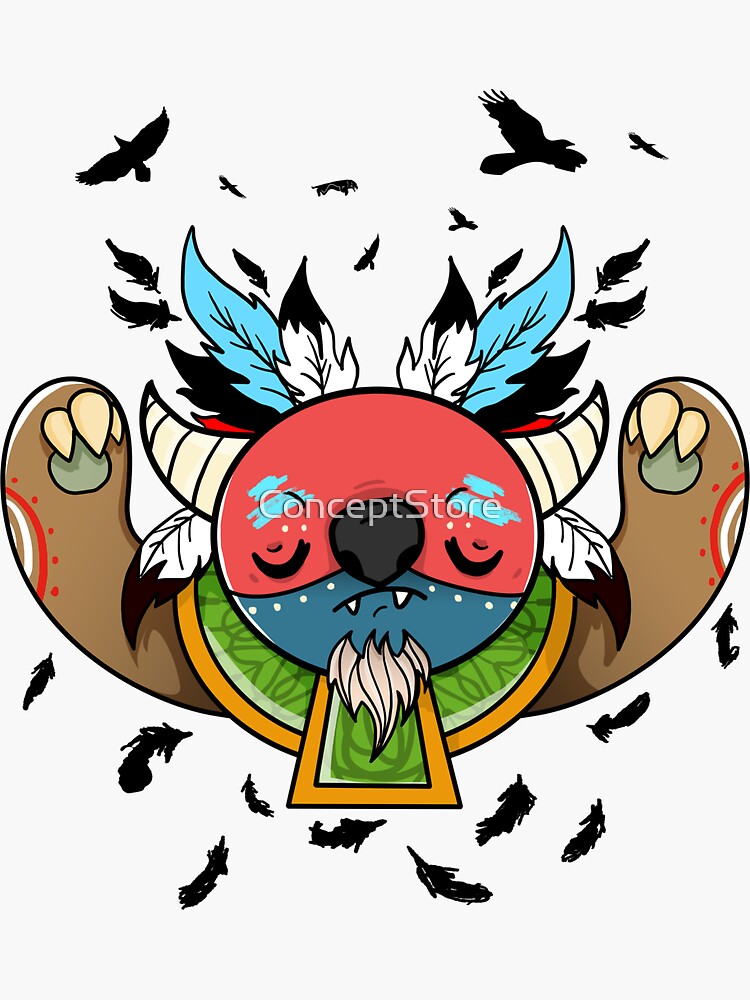 "Monster Shaman" Sticker for Sale by ConceptStore | Redbubble