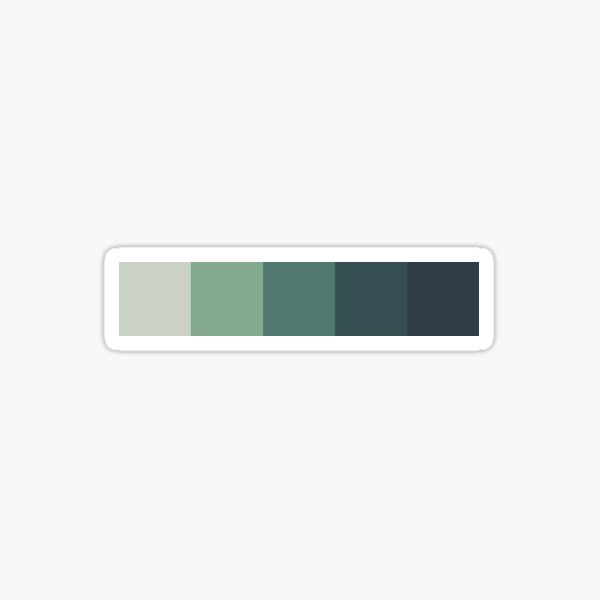 "Forest Green Palette" Sticker by GrandmaKale | Redbubble