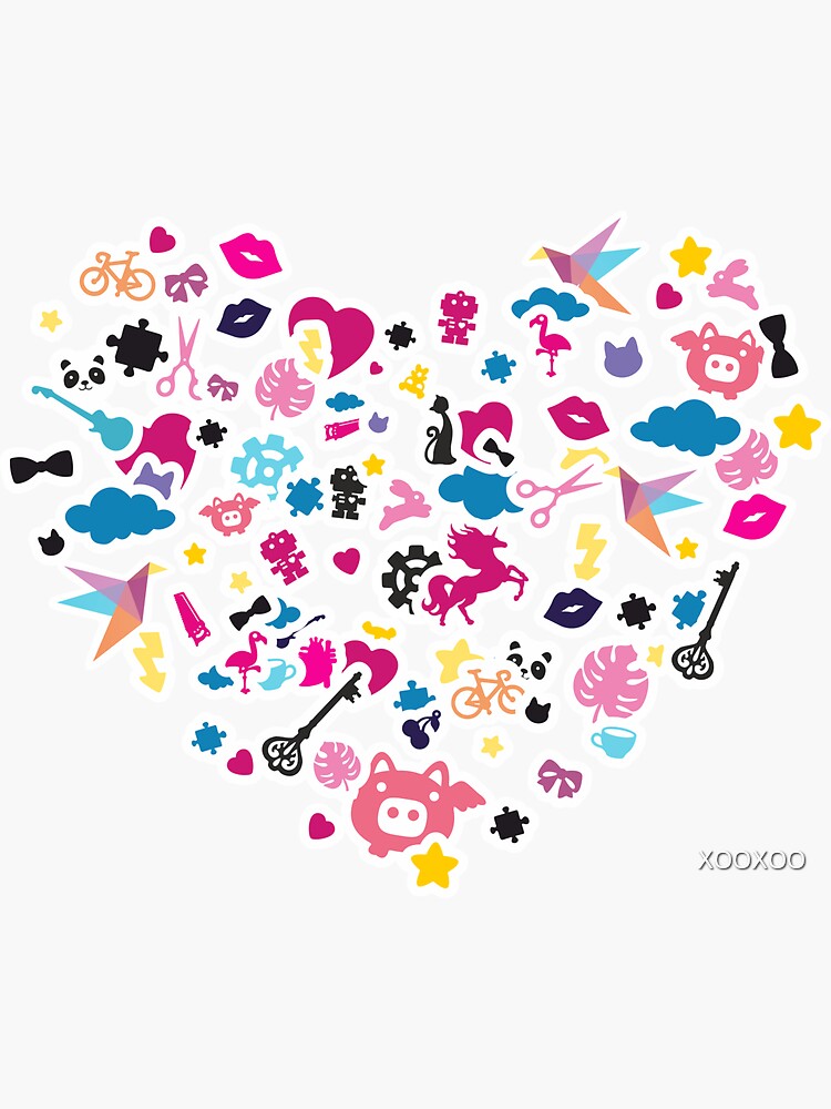 "Sticker Frenzy" Sticker for Sale by XOOXOO | Redbubble