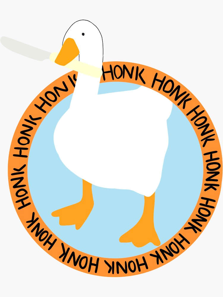 "Knife Goose Honk" Sticker by ebonitz | Redbubble