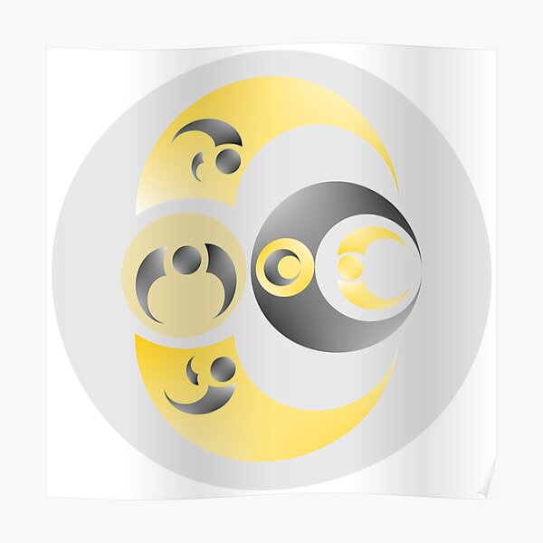 "Golden Moon" Poster by Skyborg | Redbubble