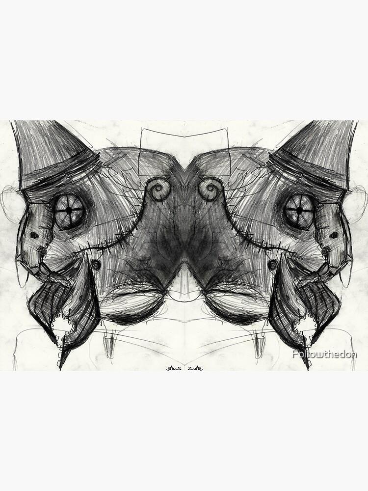 "two headed cyborg undead sad Bird Brain Parrot machine drawing ...