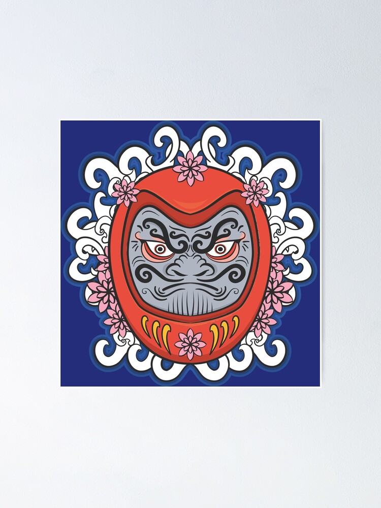 "Japanese Tattoo Angry Daruma Doll" Poster for Sale by Mexikawaii ...