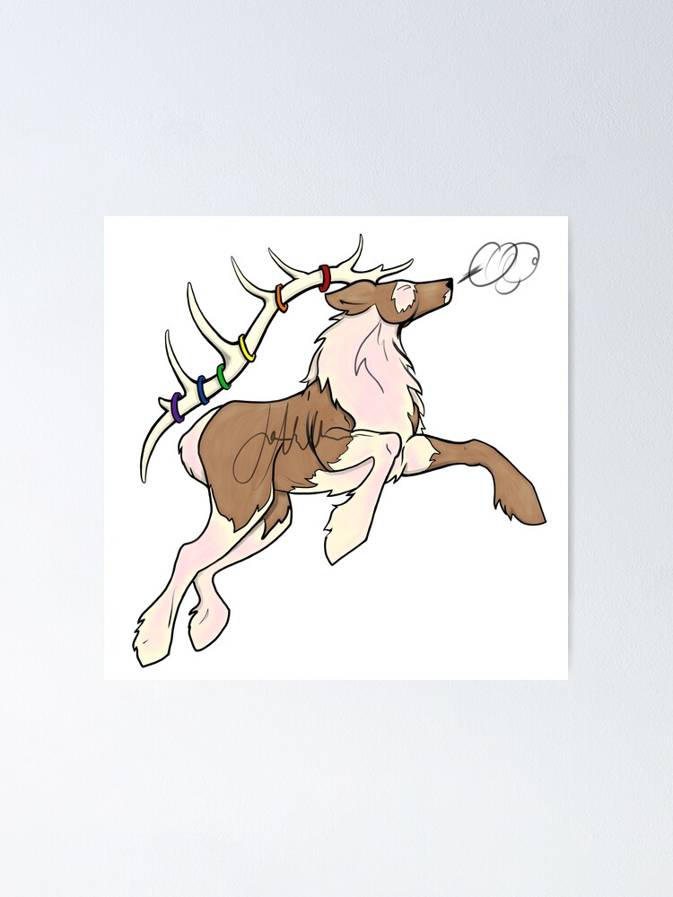 "LGBTQ Deer" Poster by ArleneStickers | Redbubble