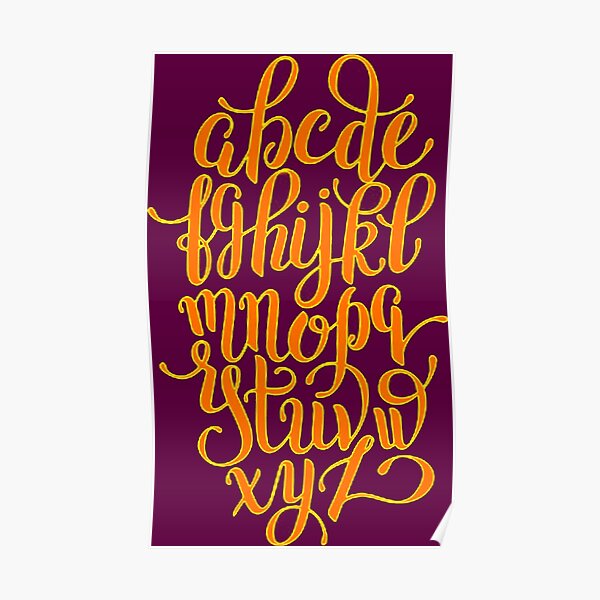 "ABCDEFG - title of calligraphy lettering typography text quotes ...