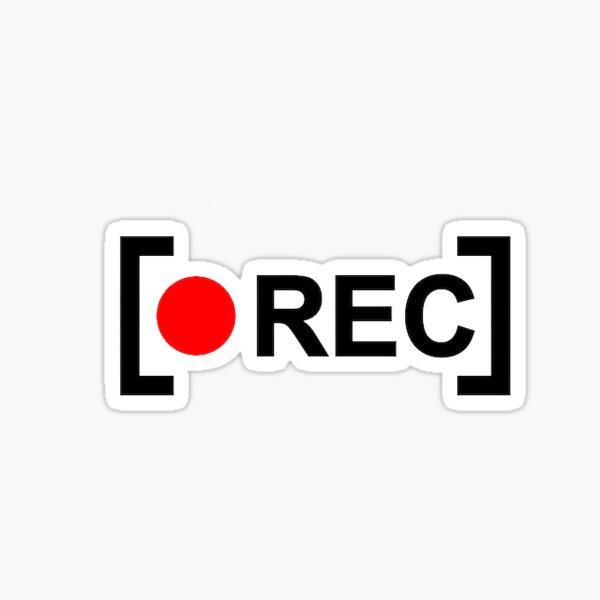 "REC BUTTON" Sticker by gabriellevi | Redbubble