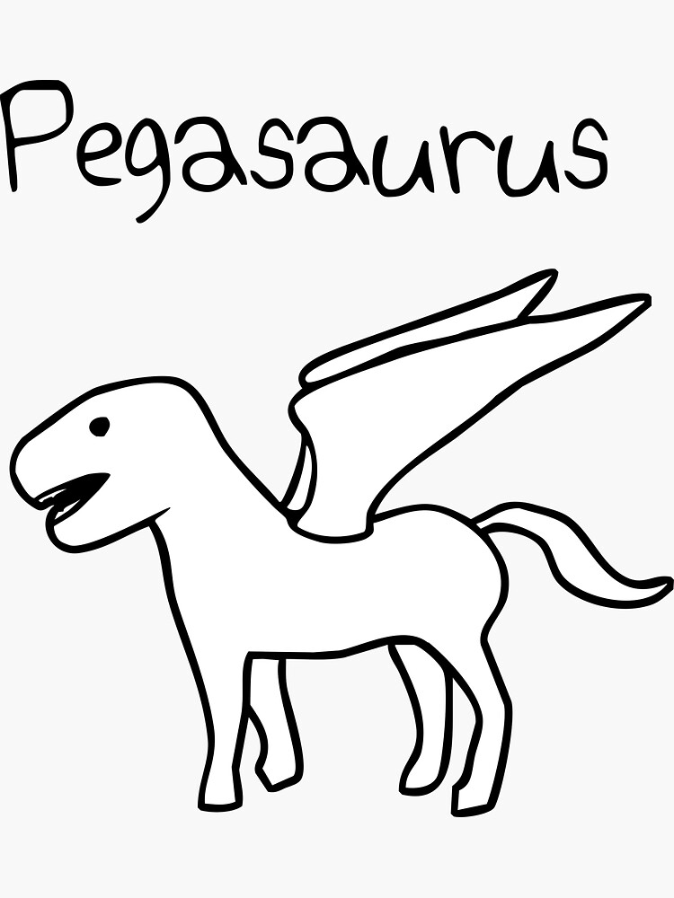 "Pegasaurus (Pegasus T-Rex)" Sticker for Sale by jezkemp | Redbubble