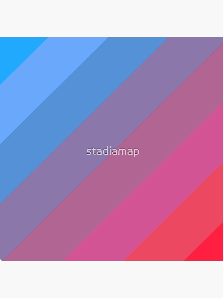 "AZURE BLUE / CHERRY RED Gradient design by stadiamap" Sticker by ...