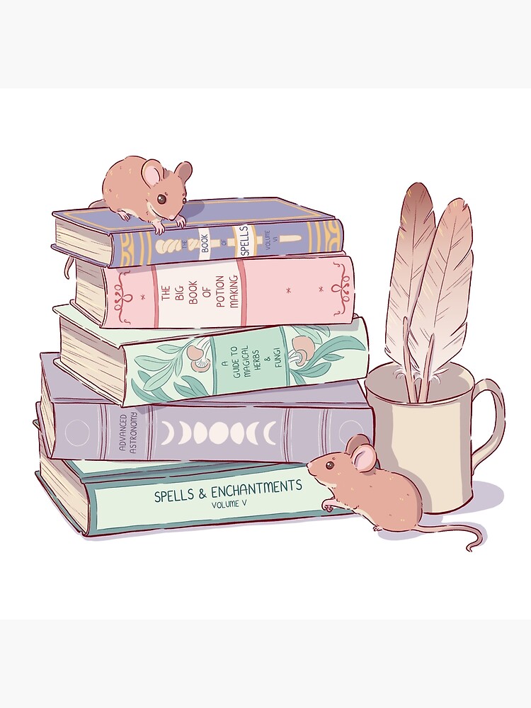"Spell Book Mice" Poster by adelaydeart | Redbubble