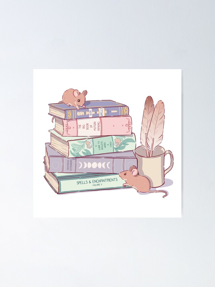 "Spell Book Mice" Poster by adelaydeart | Redbubble