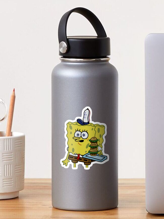 "Spongebob "oh ok" small face" Sticker for Sale by yellowwpaint | Redbubble
