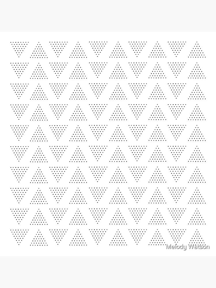 "Geometric Polka Dot Triangle Pattern in Black and White" Poster for ...