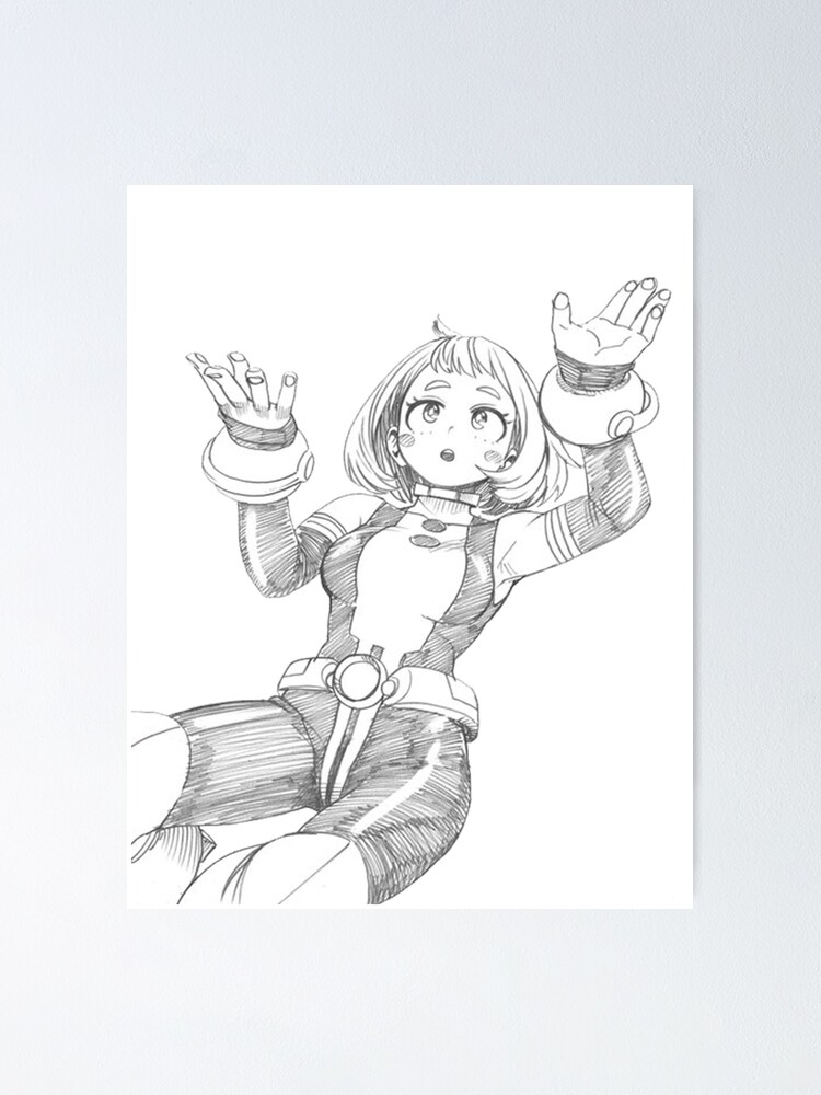 "Uraraka Floating" Poster for Sale by snailhunter66 | Redbubble
