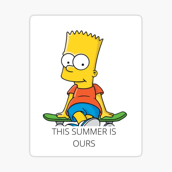 "Funny T-Shirts summer Bart Simsons " Sticker for Sale by Alexx223 ...