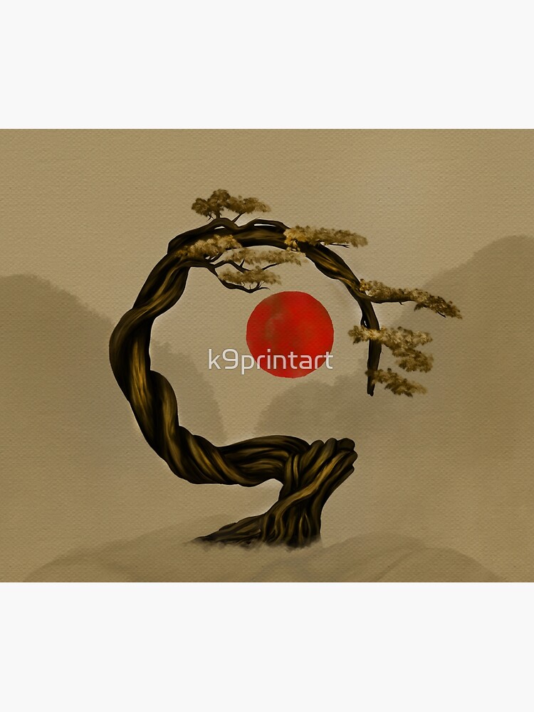 Plaid « Bonsaï Enso Zen Circle », par k9printart | Redbubble