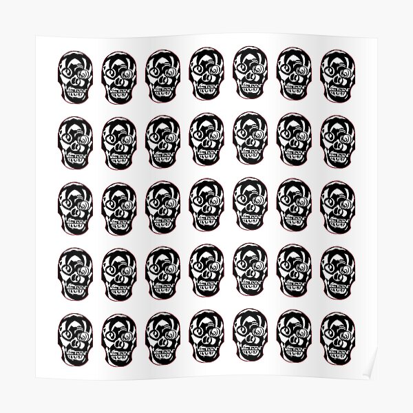 " A Crowd of Important Skulls- Black and white Skulls on Transparent ...