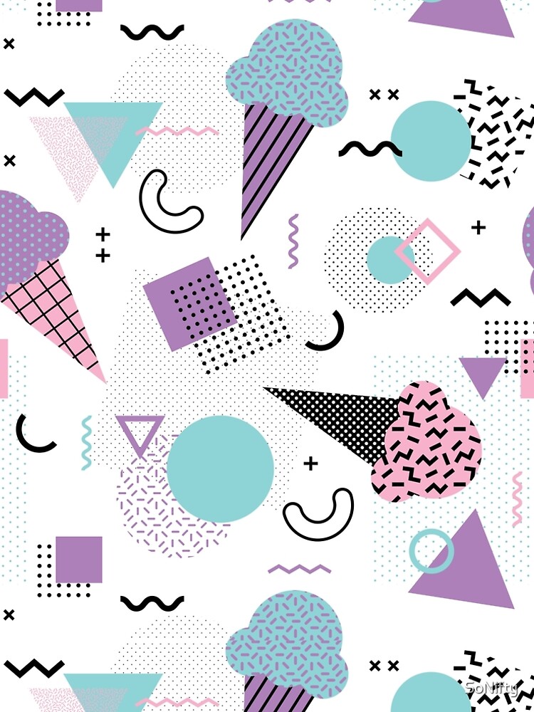 "Dude! Funky 80s/90s eighties Memphis Pattern Design" A-Line Dress for ...