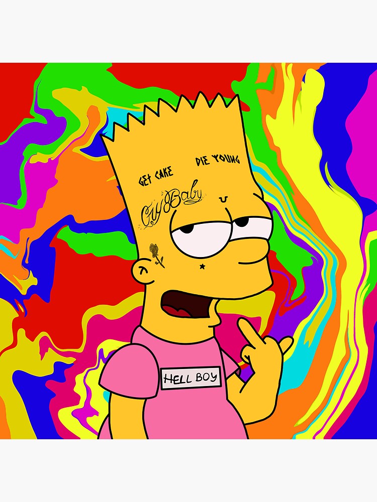 "Lil peep.s with bg" Sticker by littlepixie912 | Redbubble