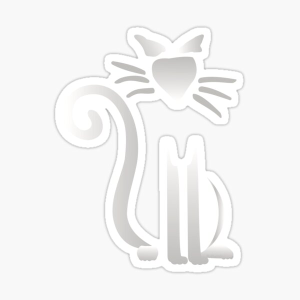 "Silver Sam Siamese" Sticker by ArtwithDog | Redbubble