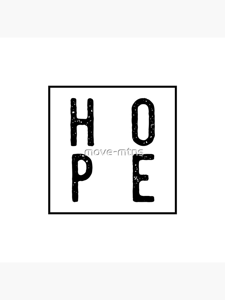 "HOPE Square" Poster for Sale by move-mtns | Redbubble