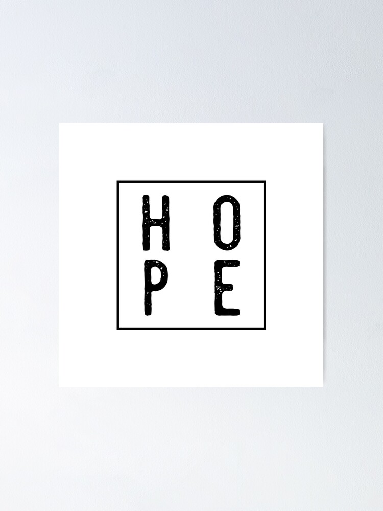 "HOPE Square" Poster for Sale by move-mtns | Redbubble