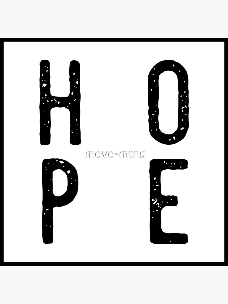 "HOPE Square" Sticker by move-mtns | Redbubble