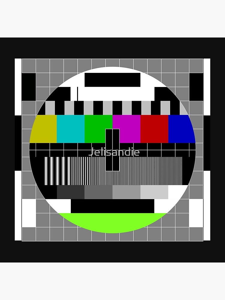 Cool Retro TV Test Pattern Art Gift Premium Matte Vertical Poster